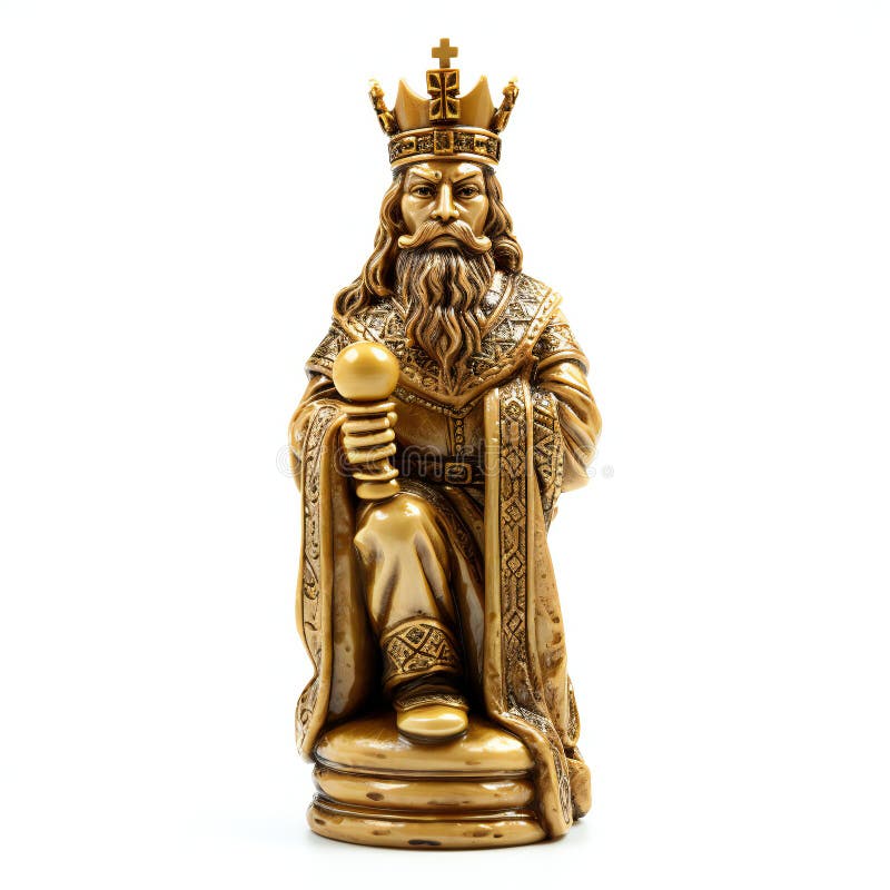 Statue of Saint Nicholas on a White Background Stock Illustration ...