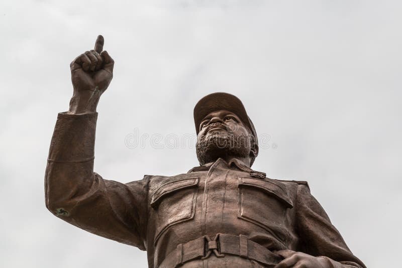 Statue of Samora MoisÃ©s Machel at Independence Square Stock Image ...