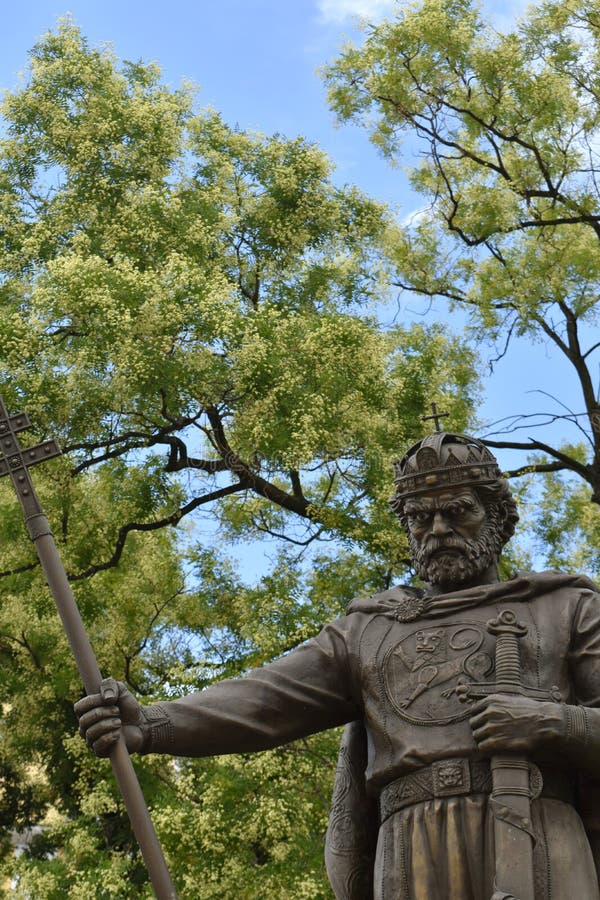 Statue of the Samuil King of Bulgaria. Editorial Stock Image - Image of ...
