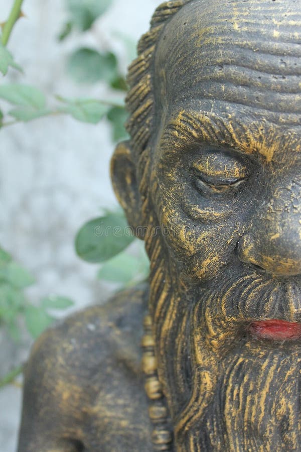 Statue in the Shape of an Old Grandfather& X27;s Face Stock Image ...