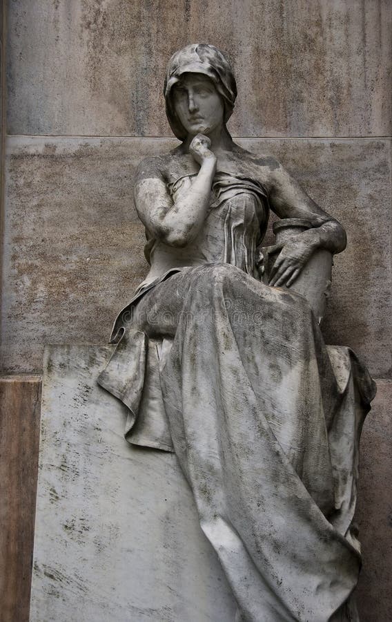 Statue of a sitting woman stock photo. Image of carved - 10452910