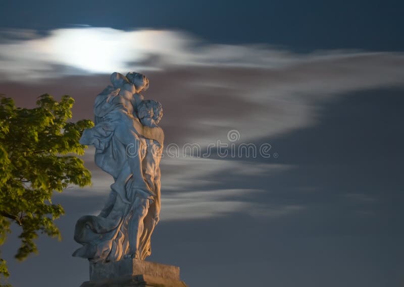 Statue sky night stock image. Image of architecture, tourism - 45533353