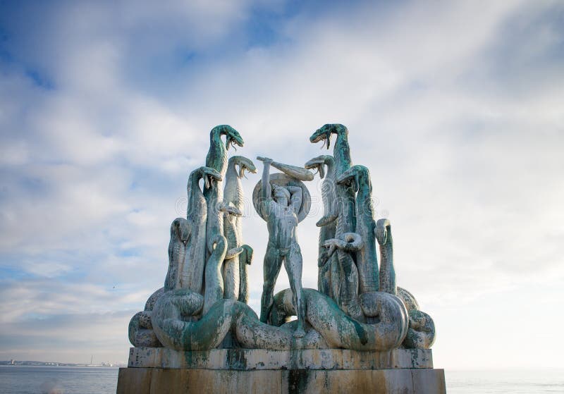 Statue stock photo. Image of architecture, snakes, blue - 55810698