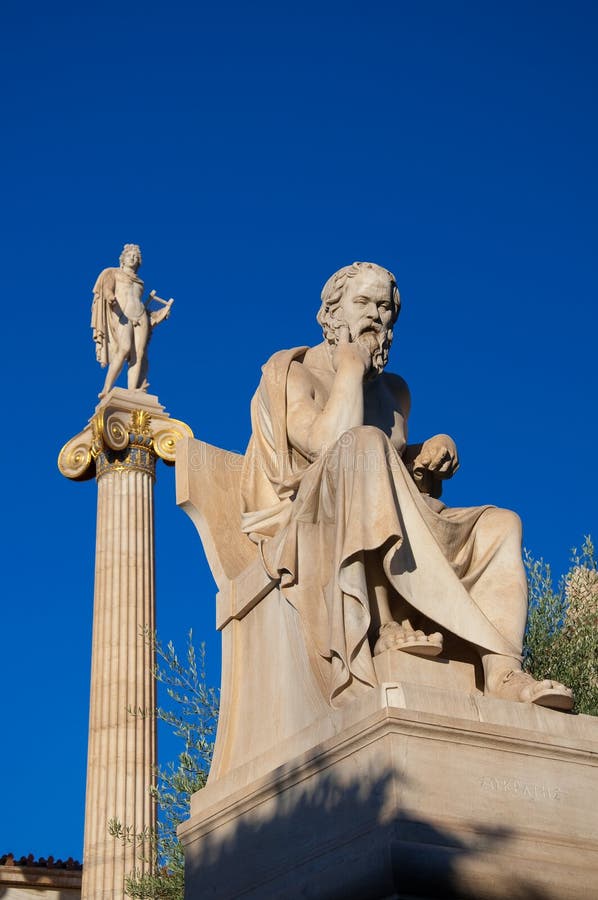 The Statue of Athena. Athens, Greece. Stock Image - Image of sculpture ...