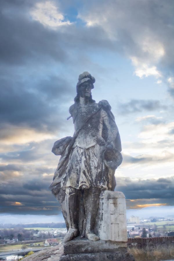 The Statue of St. Florian at Ptuj Castle Stock Image - Image of saint ...
