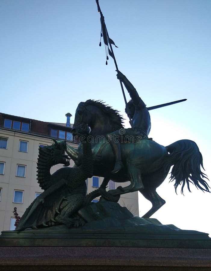 Statue of St. George and the Dragon in Berlin City Editorial Image ...