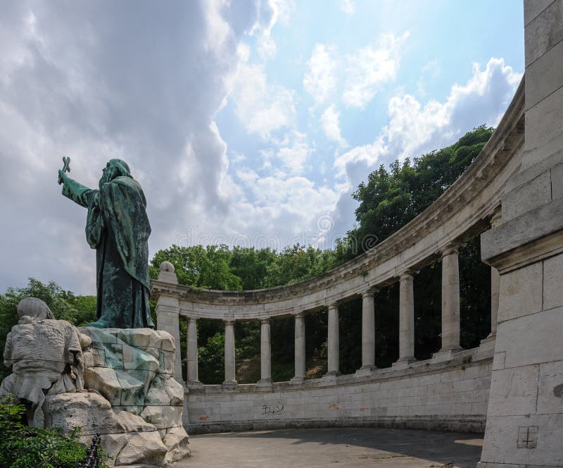 Statue of St. Gerard Sagredo in Budapest Stock Photo - Image of ...