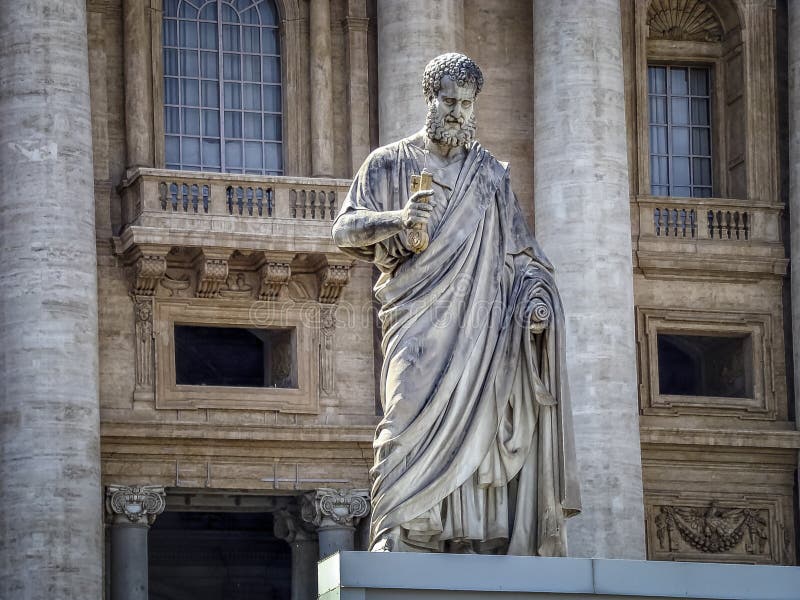 Statue of St. Peter in the Vatican Stock Image - Image of christianity ...