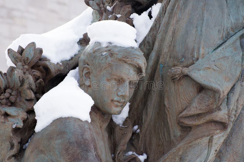 Statue Liberty Covered Snow Stock Photos - Free & Royalty-Free Stock ...