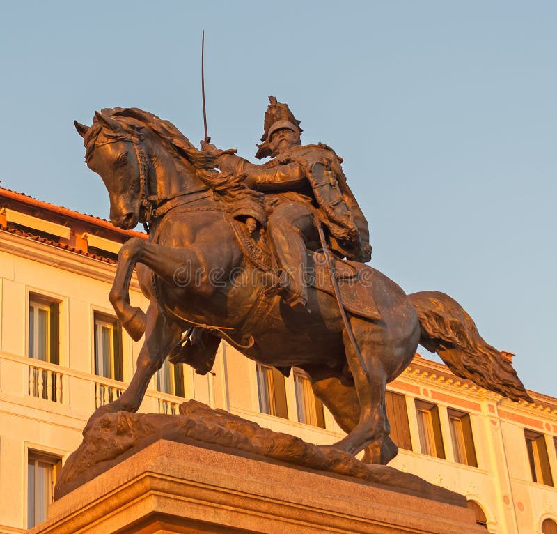 Statue at sunset stock image. Image of emmanuel, square - 38037313
