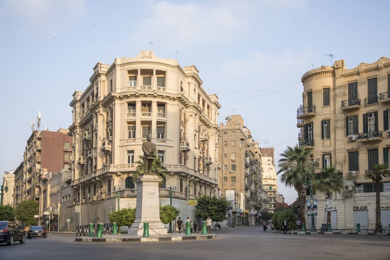Statue of Talaat Harb is Located in Midan Talaat Harb Square, Downtown ...