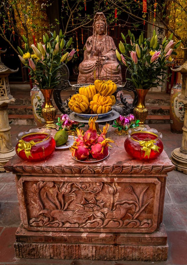 A Statue in a Temple in Hanoi, Vietnam Stock Image - Image of ...