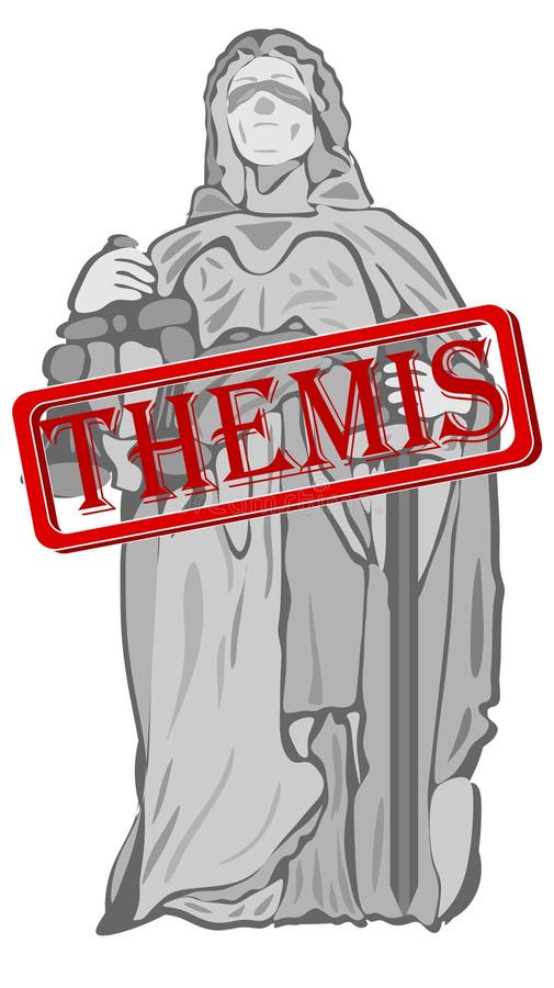 Statue of Themis stock illustration. Illustration of sword - 188256571