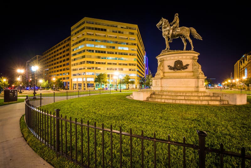 Thomas Circle, Washington DC. Editorial Image - Image of columbia ...