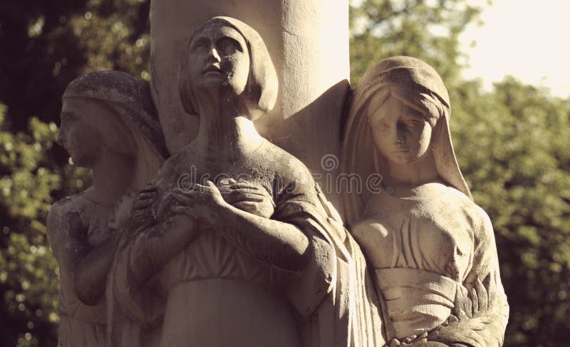 Statue of Three Women As a Symbol of Past, Present and Future Stock ...