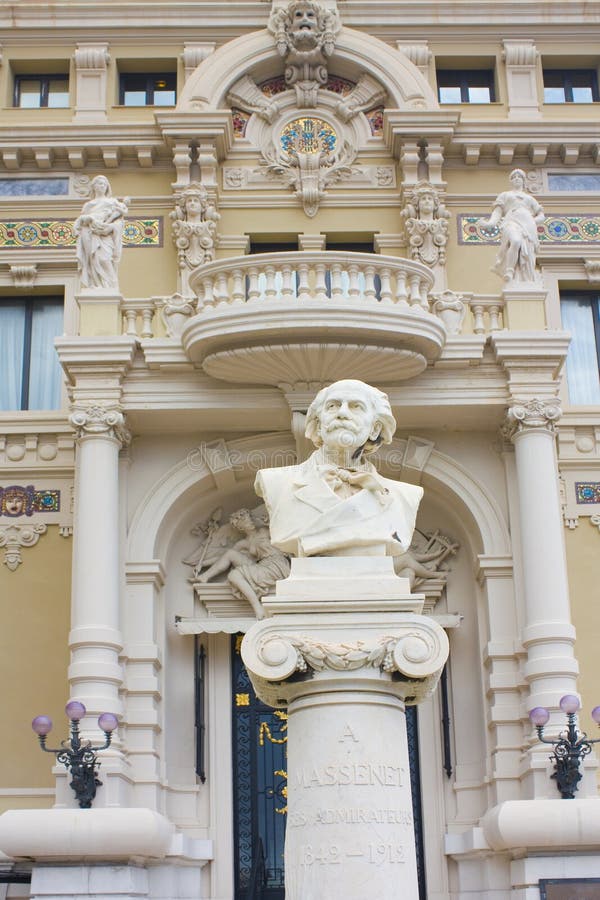 Statue To the French Composer Jules Massenet in Monaco Editorial Stock ...