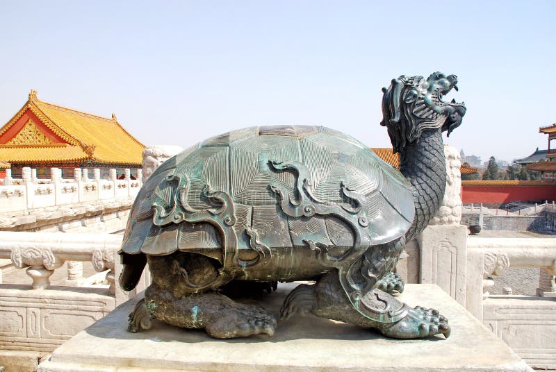 Turtle dragon stock image. Image of chinese, architecture - 35445963