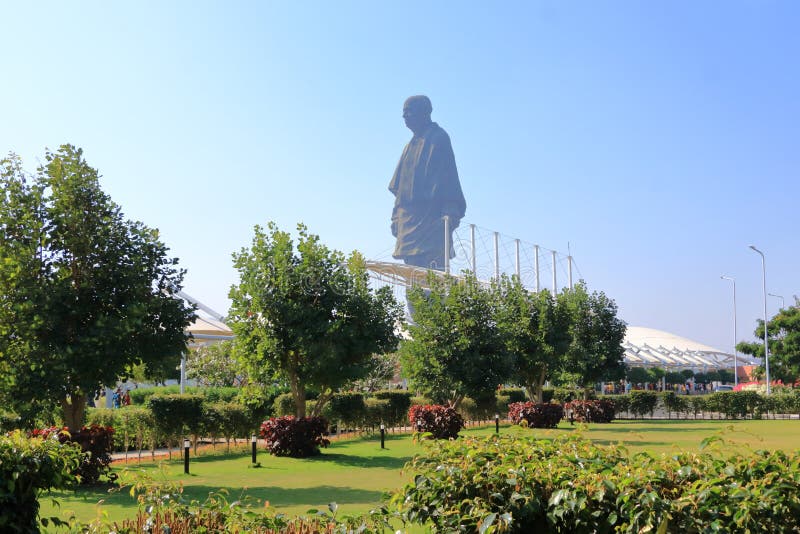 Statue of Unity Aerial View Taken at Narmada, Gujarat, India Stock ...