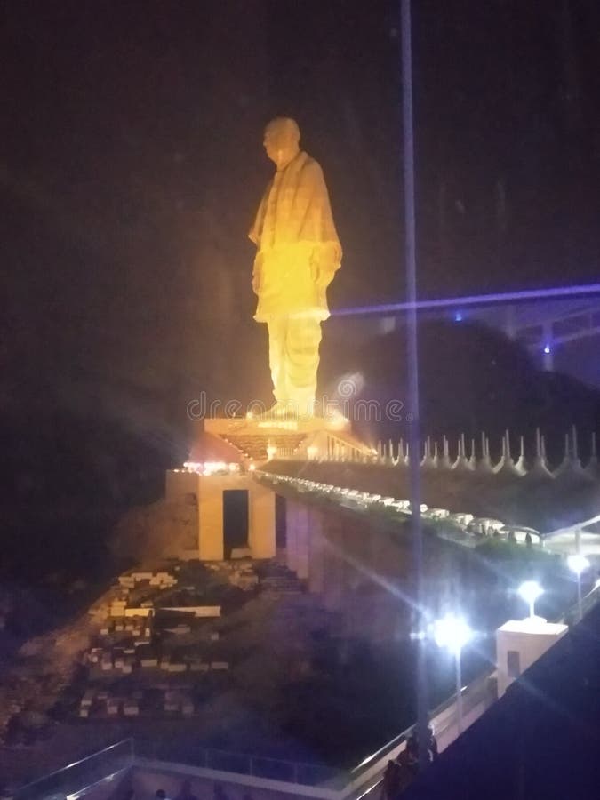 Statue of Unity Gujrat Night View Stock Photo - Image of view, unity ...