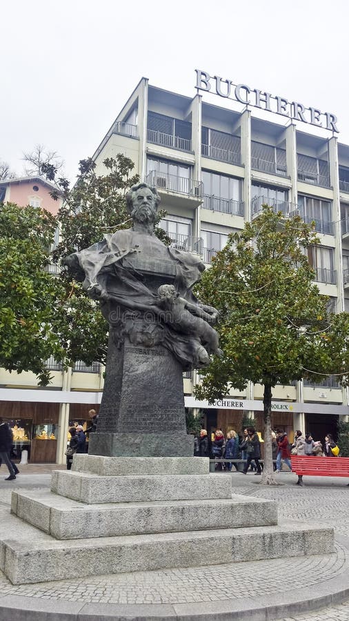 Carlo Battaglini Statue from Lugano City Editorial Photography - Image ... Carlo Battaglini Statue from Lugano City Editorial Photography - Image ...