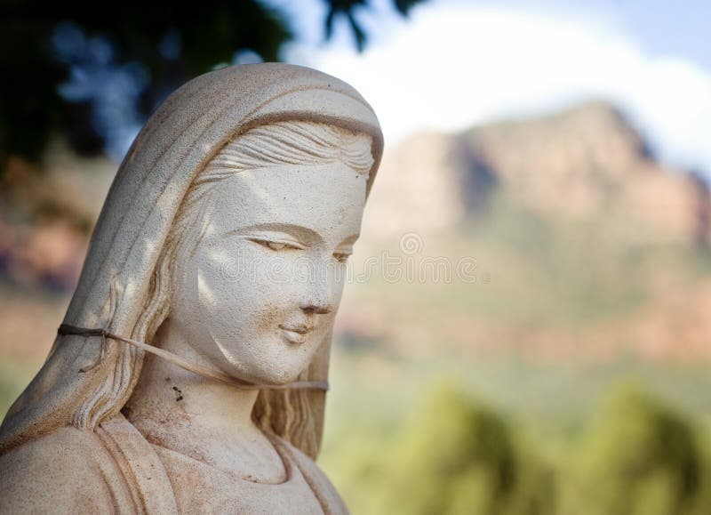 Statue of Virgin Mary Figure Stock Image - Image of virgin, statue ...