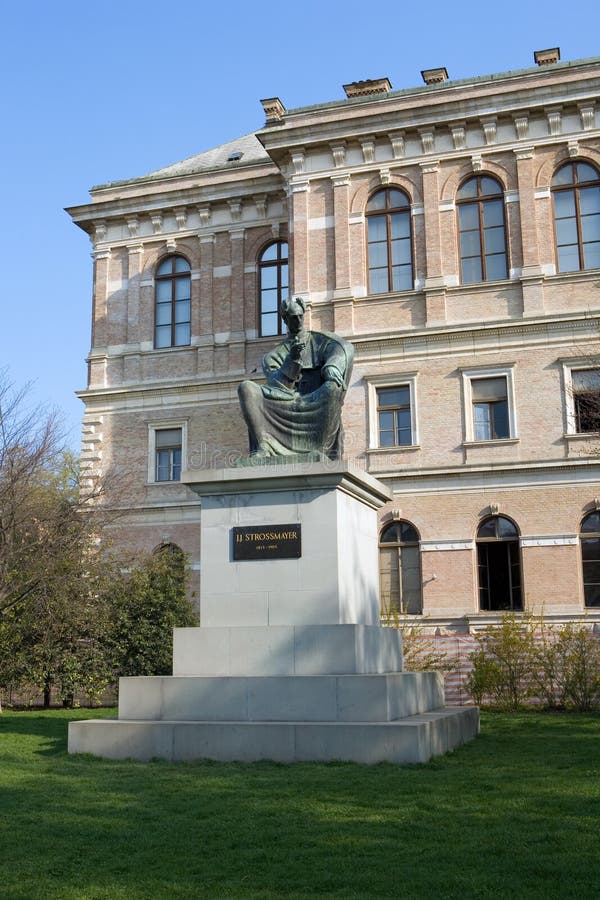 Statue Von Bishop Josip Juraj Strossmayer Stockbild - Bild von berühmt ...