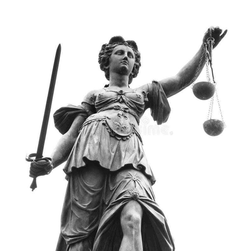 Statue Von Dame Justice (Justitia) Stockbild - Bild von deutsch ...
