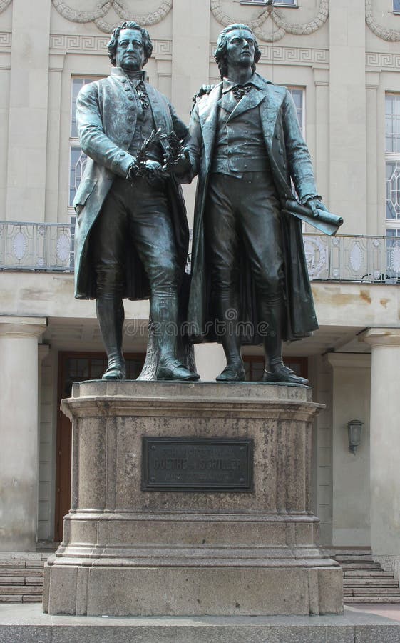 Goethe Und Schiller Denkmal Stockbild - Bild von wolfgang, skulptur ...