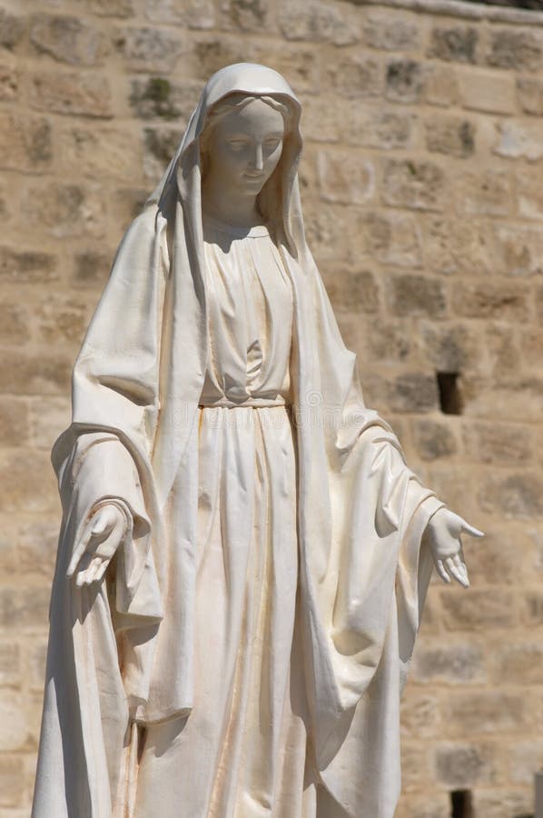 Die Statue Von Jungfrau Maria, Nazareth Stockbild - Bild von ...