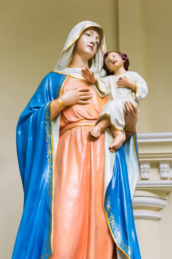 Statue Von Maria Und Von Jesus Stockbild - Bild von jesus, mutter: 34522085