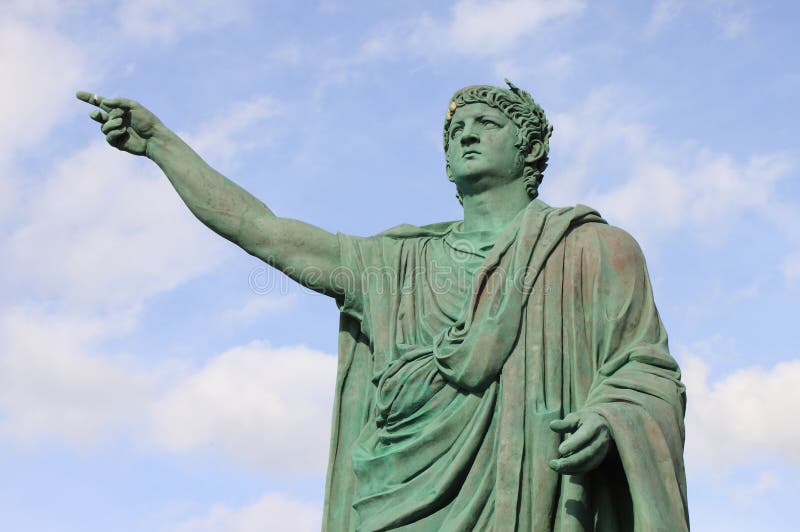 Kaiser Nerone Statue stockfoto. Bild von haltung, statue - 29295594