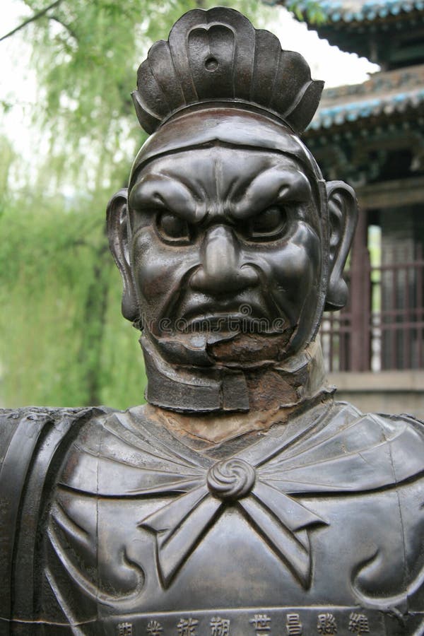 Statue of a Warrior at the Jinci Monastery in Taiyuan (china) Stock ...