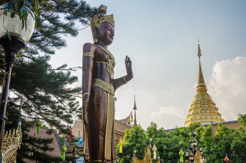 Statue in Wat Doi Suthep stock photo. Image of thailand - 112507966