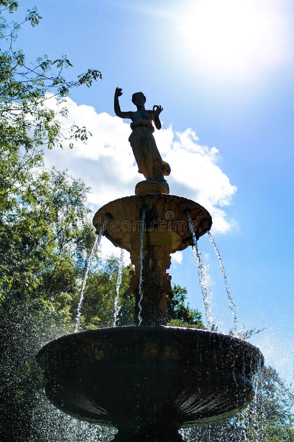 Statue water fountain stock image. Image of blue, splash - 45266825