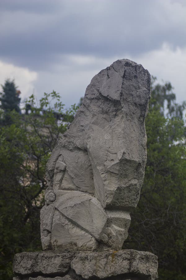 Abstract Statue of a Man in the Pose of a Fetus Editorial Stock Image ...