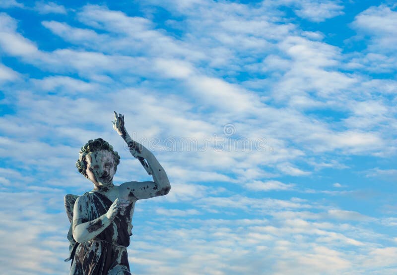 Statue with Wings and Torch Stock Photo - Image of berlin, wing: 65501154
