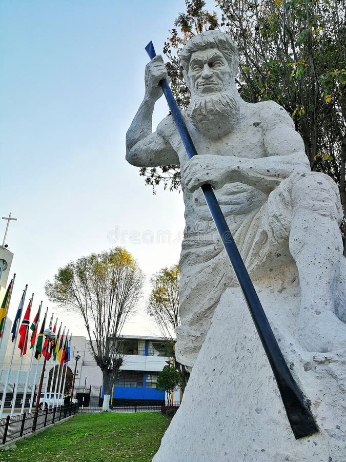 Statue of a worker stock photo. Image of white, working - 97329558