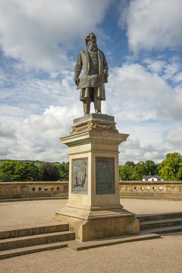 Statue Zu Sir Titus Salt, in Saltaire Stockfoto - Bild von robert, park ...