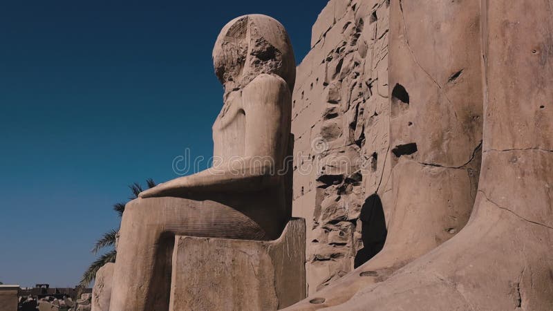Statues in the Ancient Karnak Temple Stock Video - Video of ...
