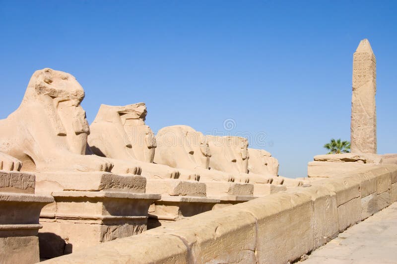 Statues in the Ancient Temple. Luxor. Egypt Stock Image - Image of ...