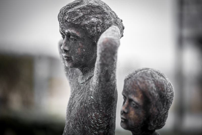 Statues of Children Playing Musical Instruments Stock Image - Image of ...