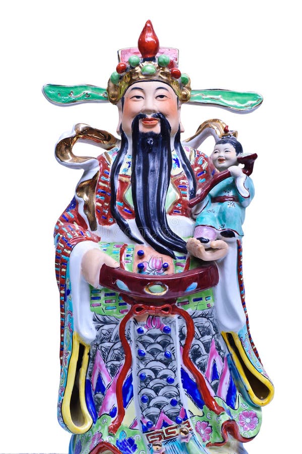 Shou Lu De Fu Les Trois Dieux Chinois D'étoile De La Chance Sur Le Fond ...