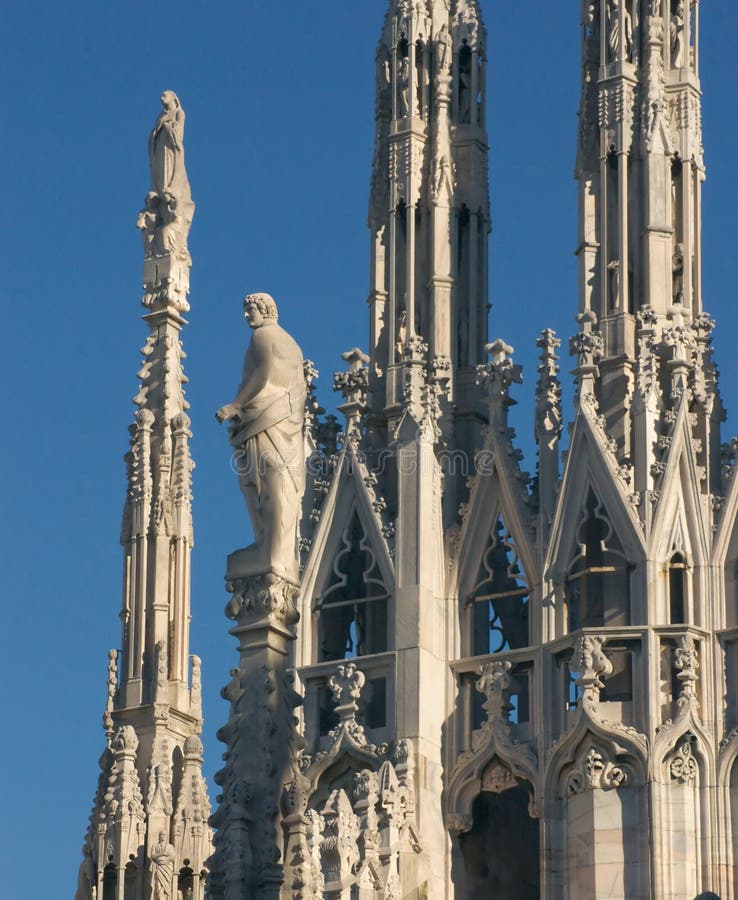 Statues of the Duomo in Milan Stock Photo - Image of milan, church ...