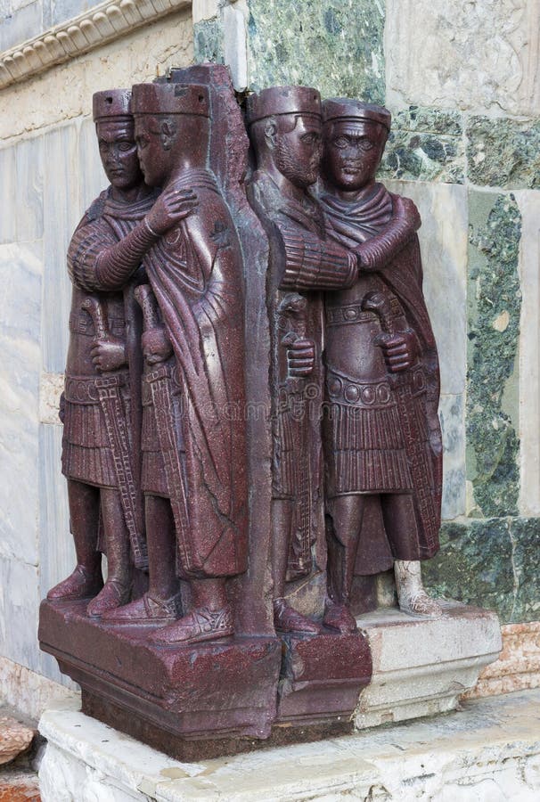 Statues of Four Tetrarchs Outside the Basilica of San Marco, Venice ...