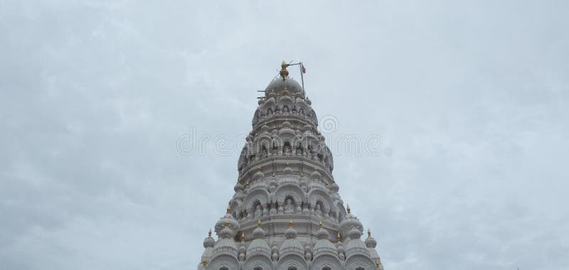 Statues of God Above the Temple and the Sky in the Back Side. Stock ...
