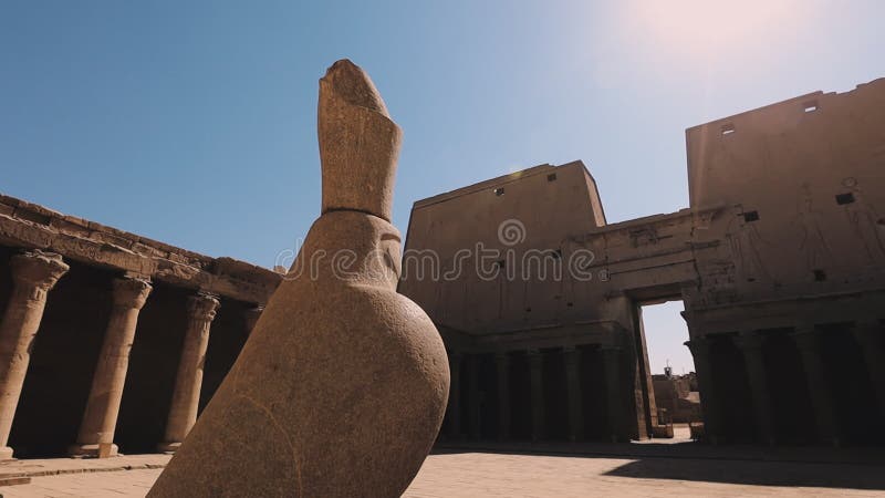 Statues of the Gods in the Temple of Edfu Stock Video - Video of ...