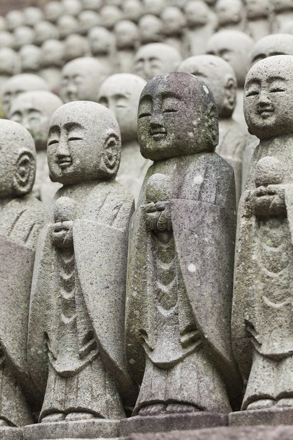 Statues at Japanese temple stock image. Image of buddhism - 66661269