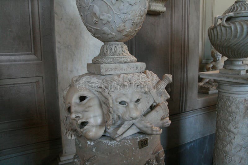 Marble Statues Inside of Vatican Museum, Rome, Italy Stock Photo ...