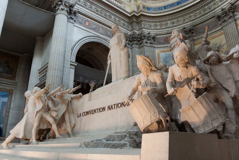 Statues of the Pantheon in Paris Stock Image - Image of symbol ...
