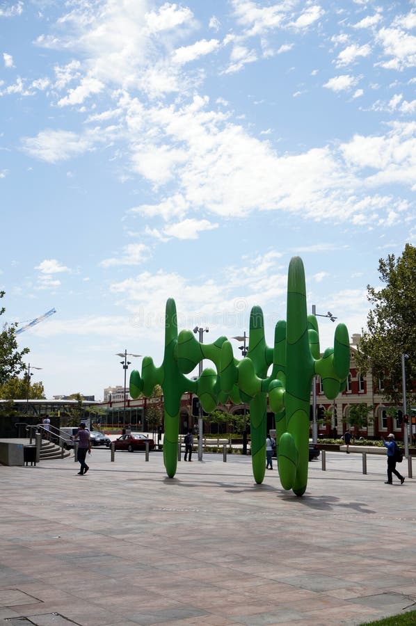 Perth Cactus at Forrest Place Editorial Photo - Image of downtown ...